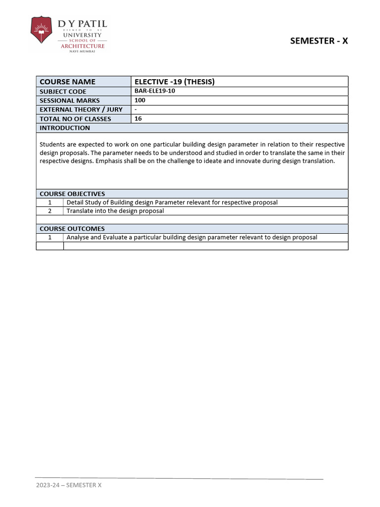 Teaching Plan and Assignment Plan - ELE 19 SEM 10 - AY2024 | PDF ...