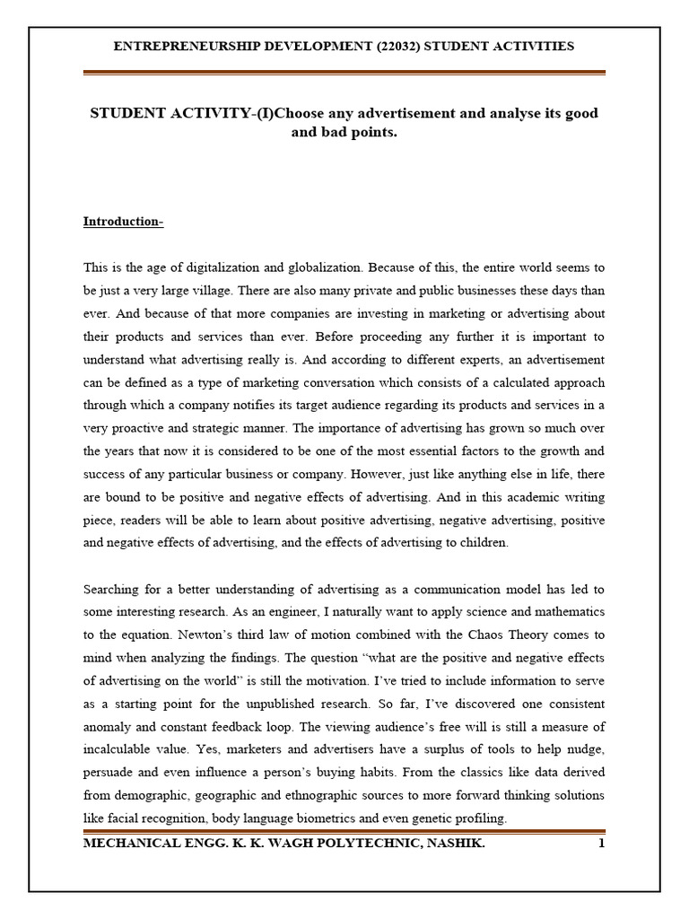 573545735-EDE-Assignment-I | PDF | Potato Chip | Advertising