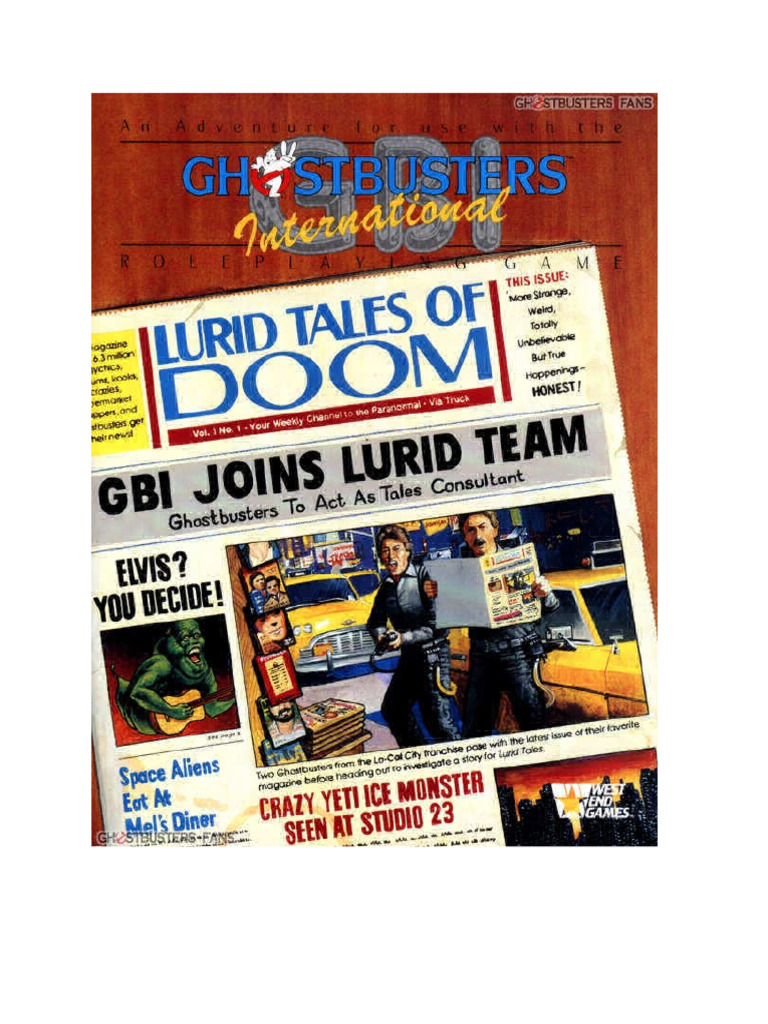 Ghostbusters International - Lurid Tales of Doom (WEG30033) | PDF