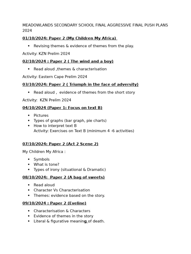 Final Aggressive Push | PDF