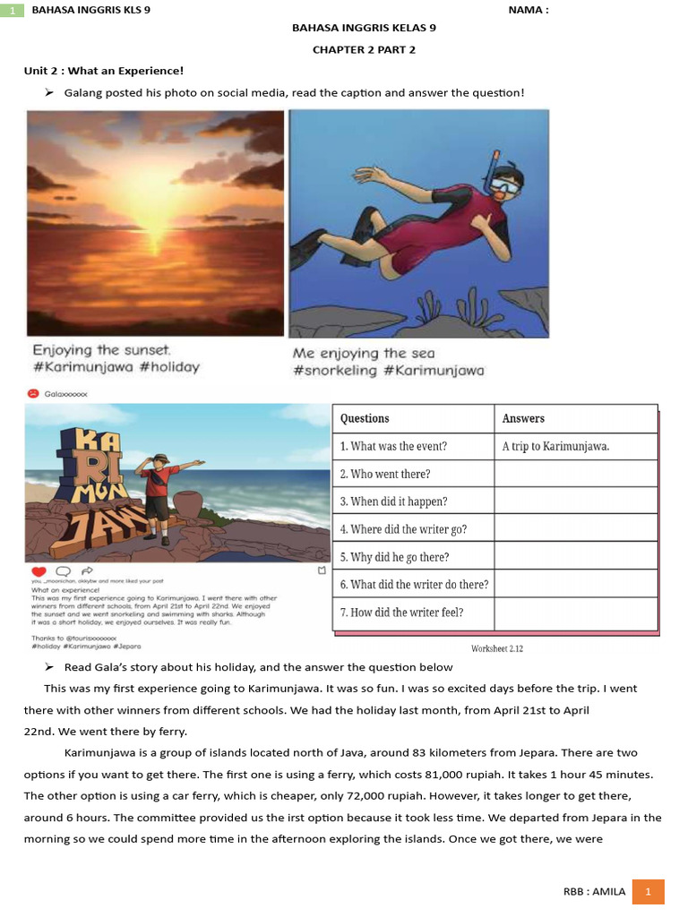 BHS INGGRIS CHAPTER 2 PART 2 | PDF