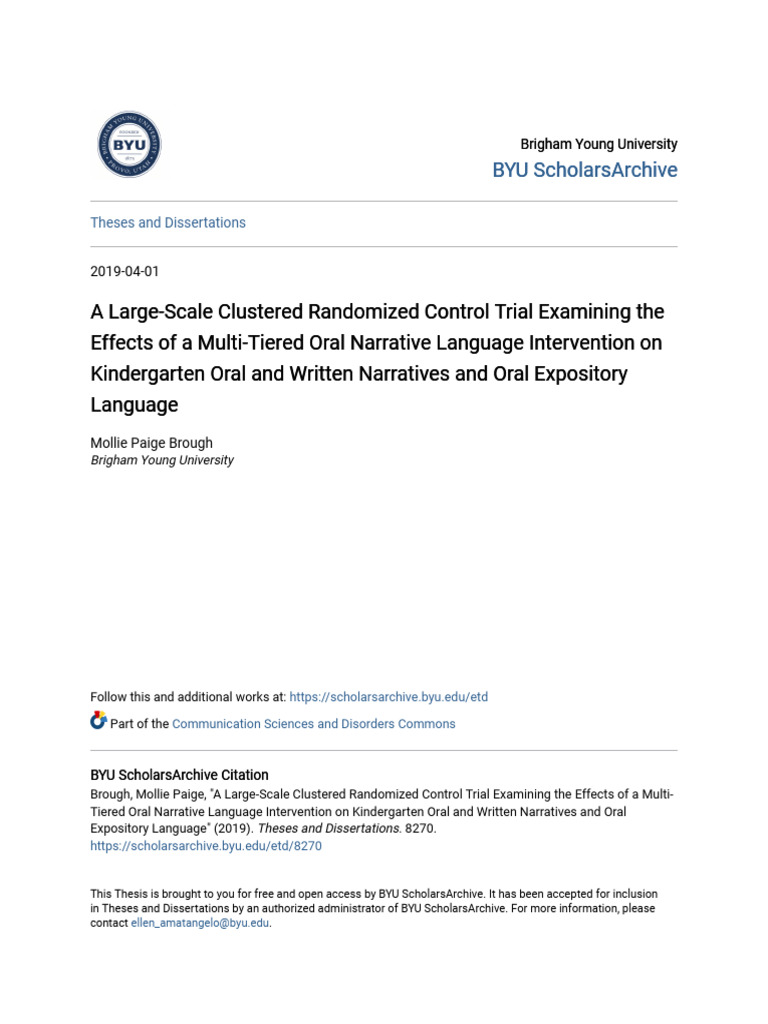 A Large-Scale Clustered Randomized Control Trial Examining the Ef | PDF ...