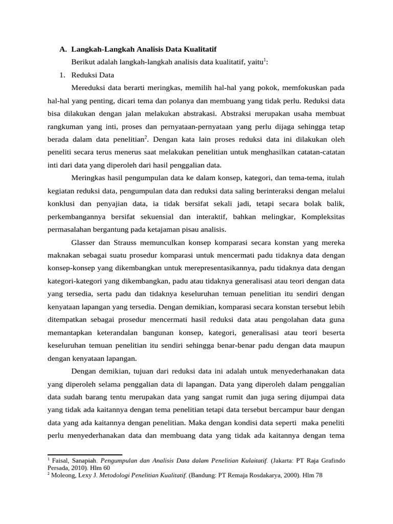 Langkah-Langkah Analisis Data Kualitatif | PDF