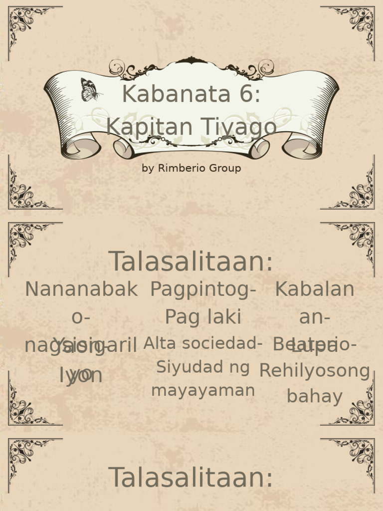 Kabanata 6 Kapitan Tiyago - 20250302 - 214155 - 0000 | PDF