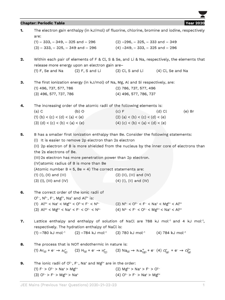 Periodic Table SC | PDF