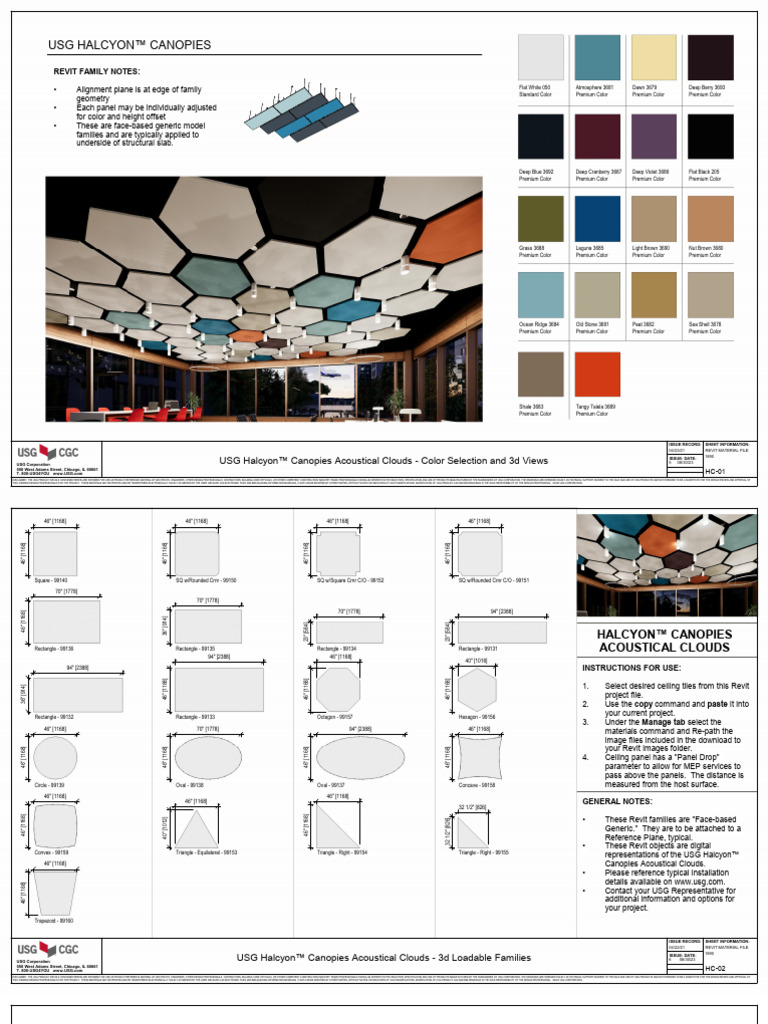 Usg Halcyon Canopies 3d Models | PDF | Autodesk Revit