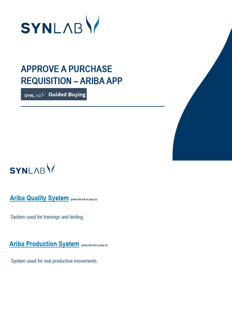 Ariba - Approve A Purchase Requisition - Ariba App | PDF