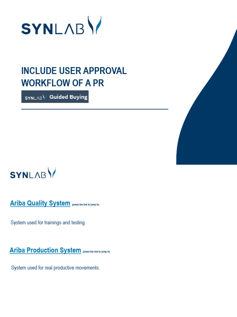 Ariba - Include User in The Approval Workflow of A PR | PDF | Graphical ...