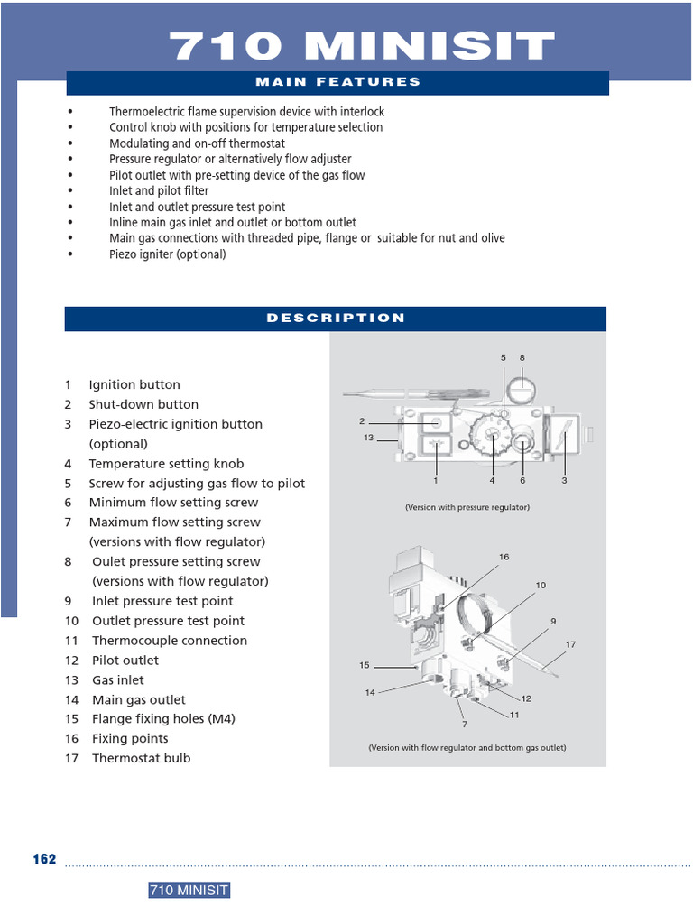 Electrovalve SIT 710 - Carte Tehnica | PDF | Thermocouple | Energy ...