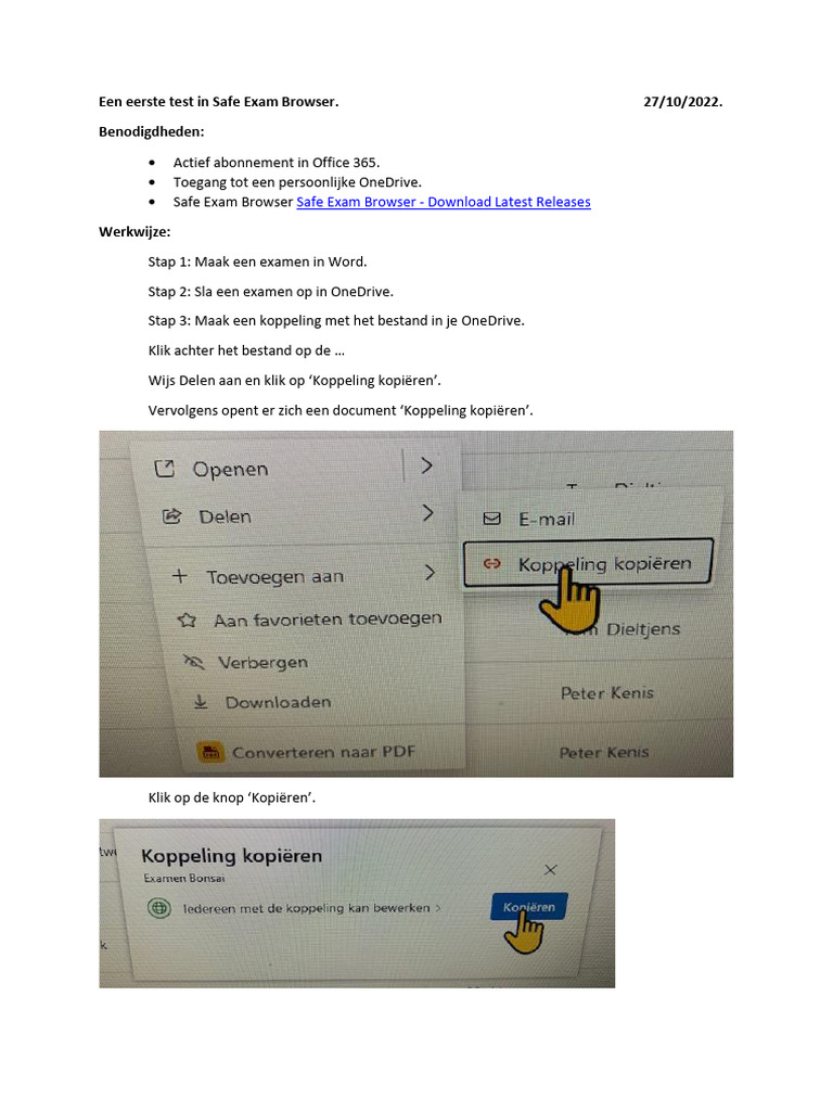 Examen in Safe Exam Browser | PDF