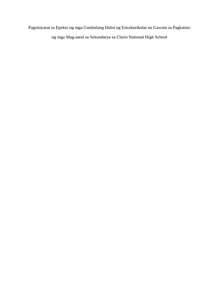 Pagbasa Research | PDF