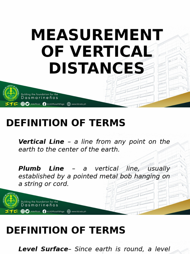 Lesson 4 Measurement of Vertical Distance | PDF