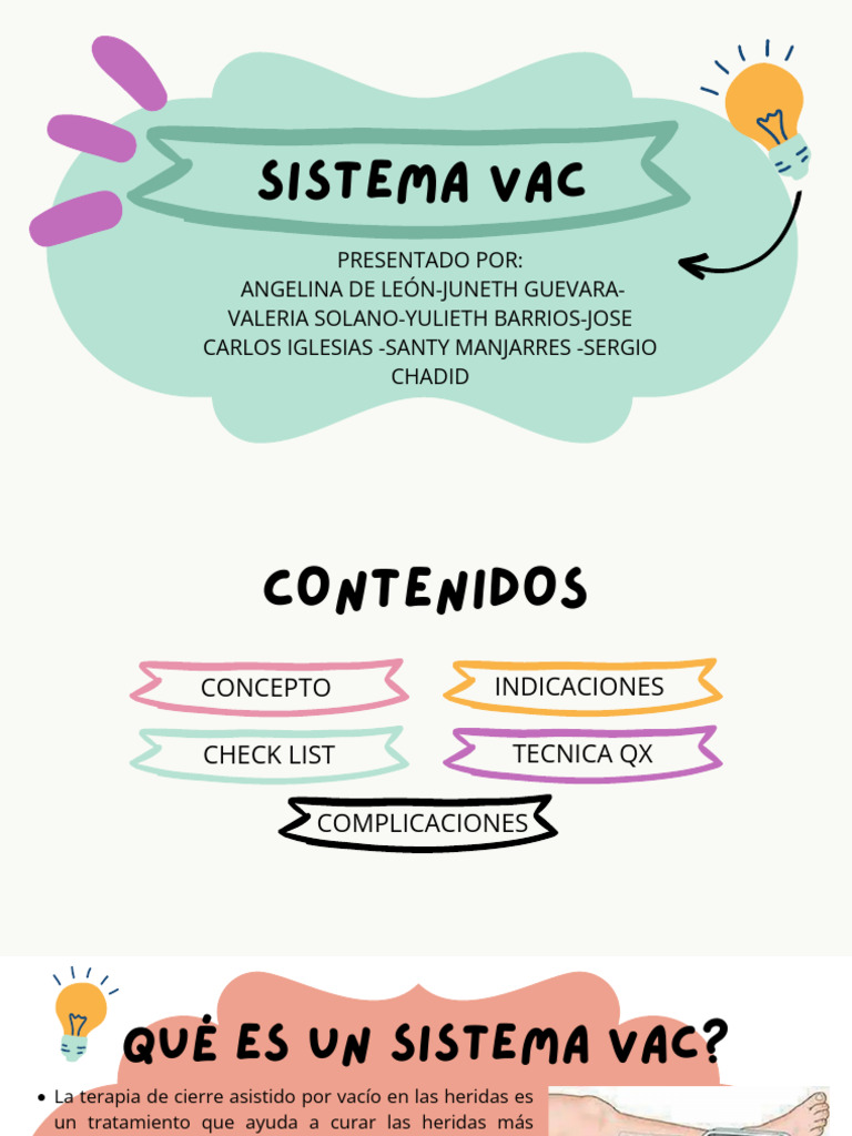 Sistema VAC | PDF | Herida | Especialidades Medicas