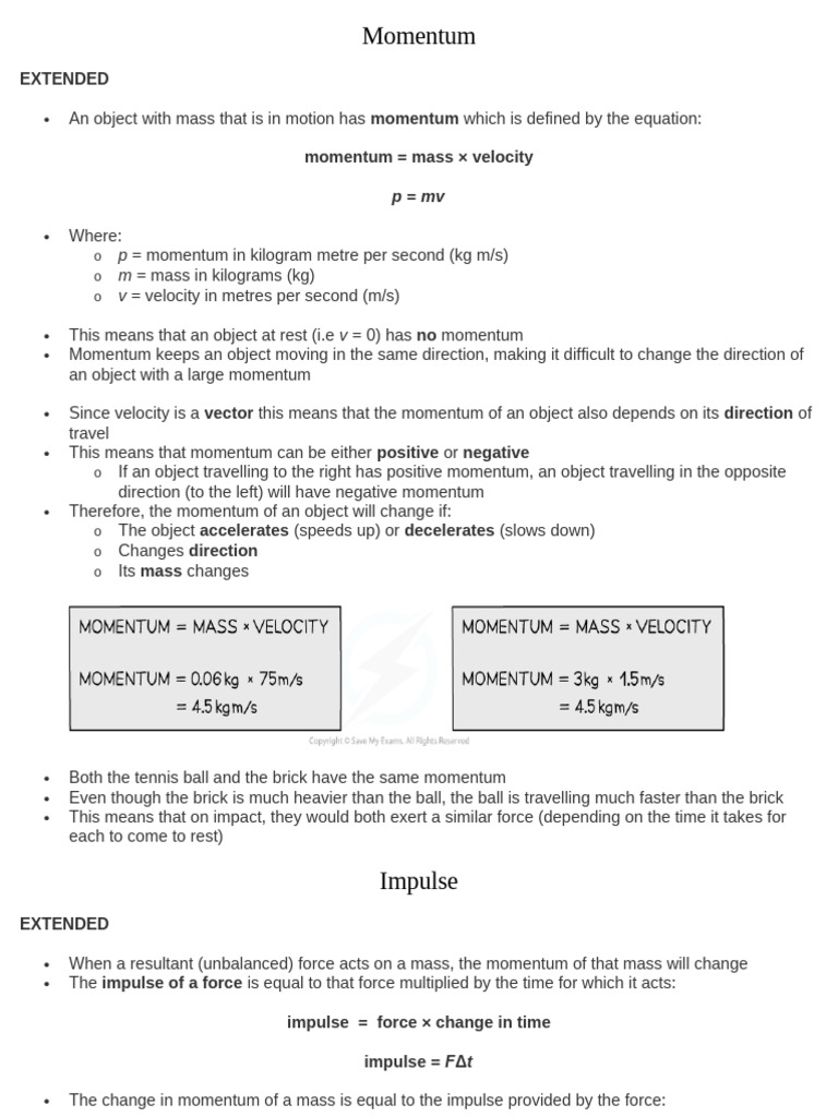 Momentum | PDF | Momentum | Force