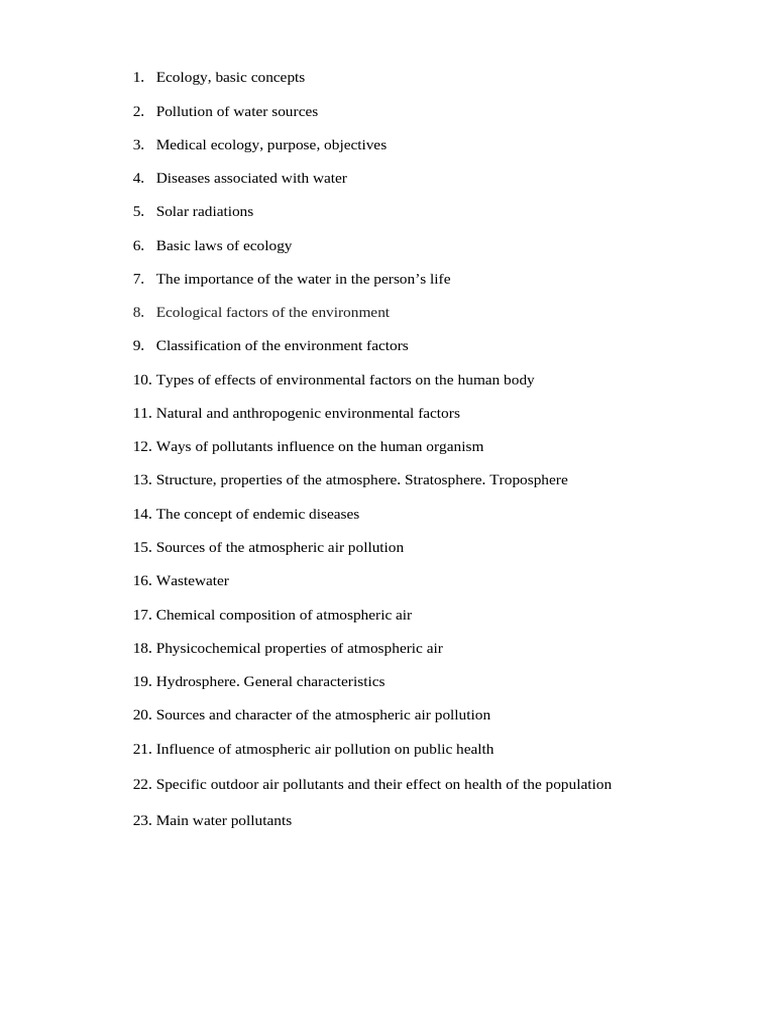 Med Ecology MC1 Questions-1 | PDF