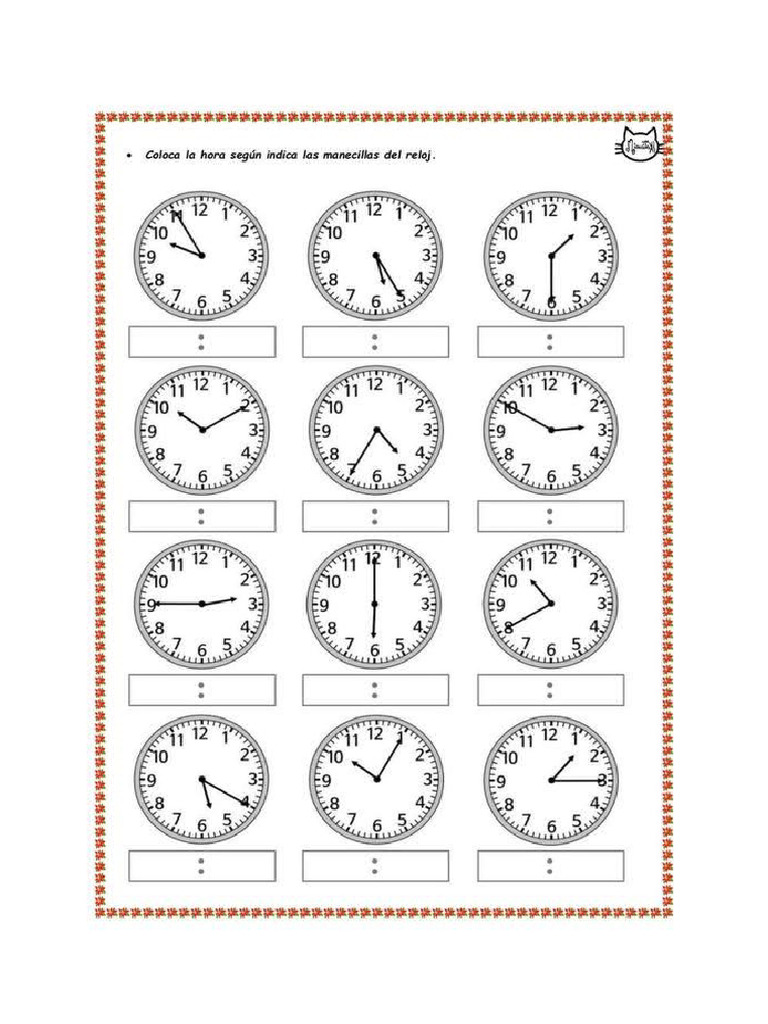 Aprendo A Ver La Hora para Primero de Primaria | PDF