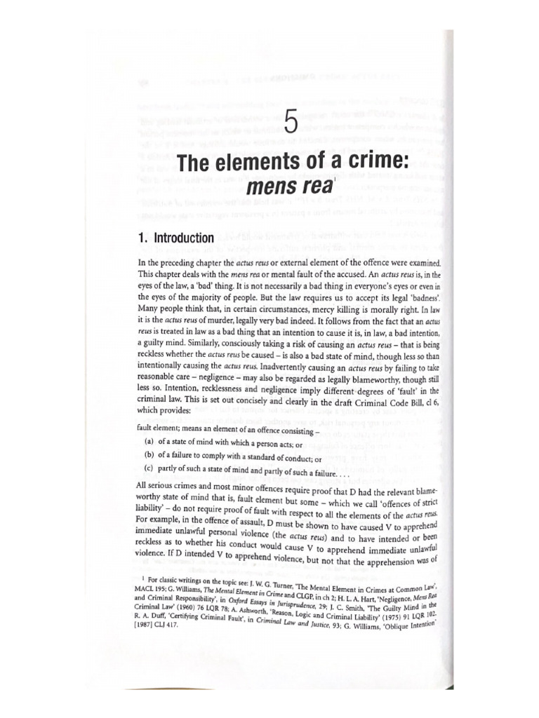 The Elements of A Crime 1 | PDF