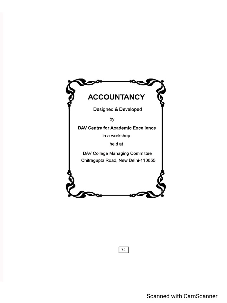 Accountancy Sample Question Paper With Marking Scheme Dav2020-21 | PDF