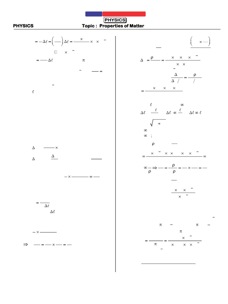 Physics Solutions: Properties of Matter | PDF | Buoyancy | Mechanical ...