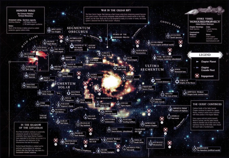 Warhammer 40k Map of Space Marine Worlds