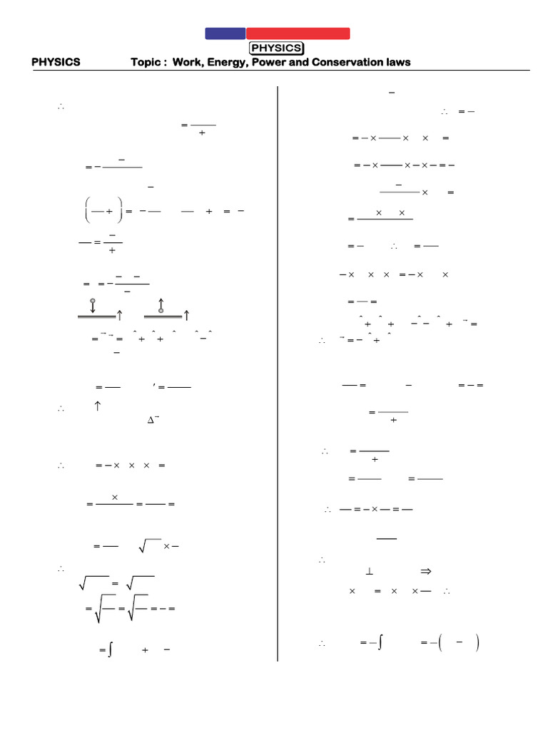 XI-Physics Chapter test-6-Work, Energy, Power and Conservation laws ...