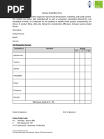 Taste Panel Evaluation Form | PDF | Career & Growth