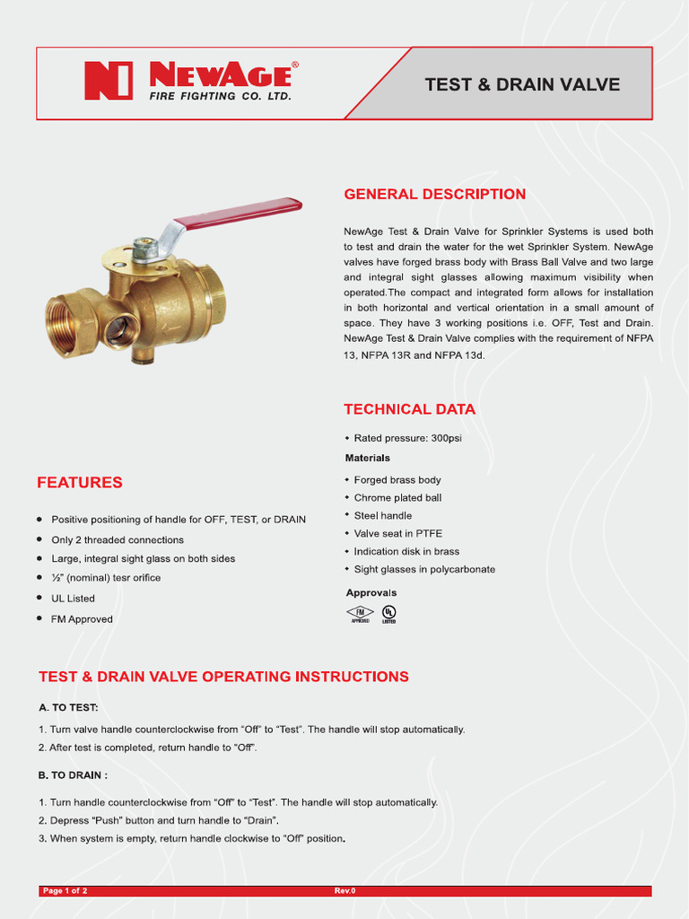 Test & Drain Valve TDS | PDF
