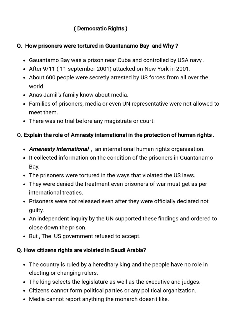 Class IX Civics Ch-5 _ Democratic Rights | PDF | Dalit | Slobodan Milošević