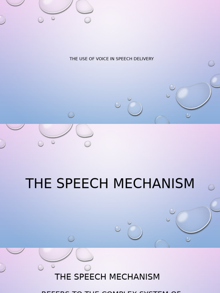 Speech Mechanism Explained | PDF