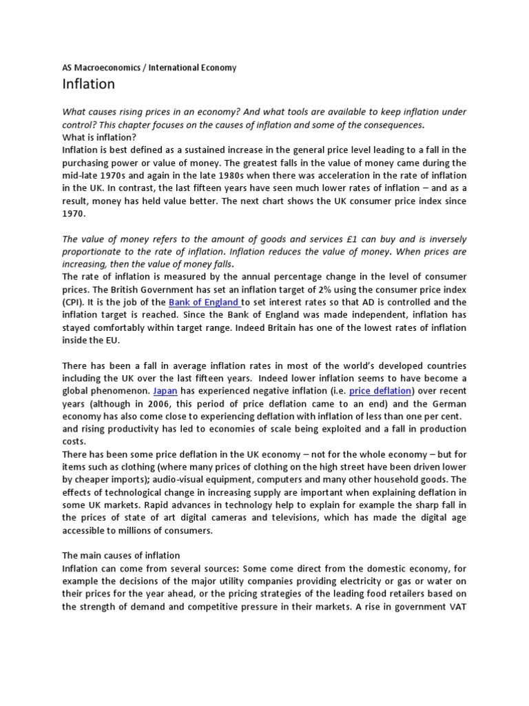 Inflation Diagram | PDF | Inflation | Monetary Policy