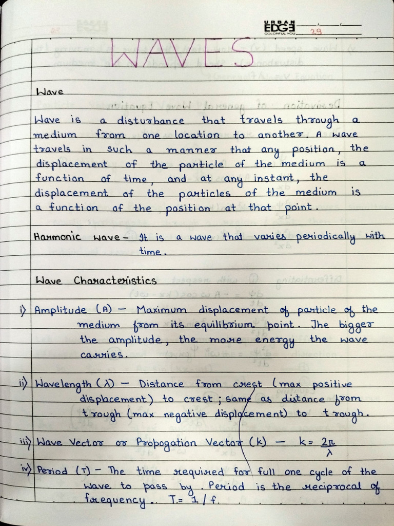 Understanding Wave Characteristics and Equations | PDF | Physics ...