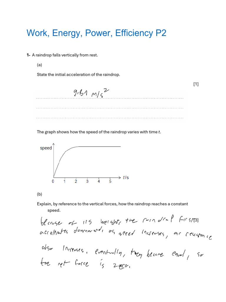 Work, Energy, Power, Efficiency P2_250224_054705 (1) | PDF