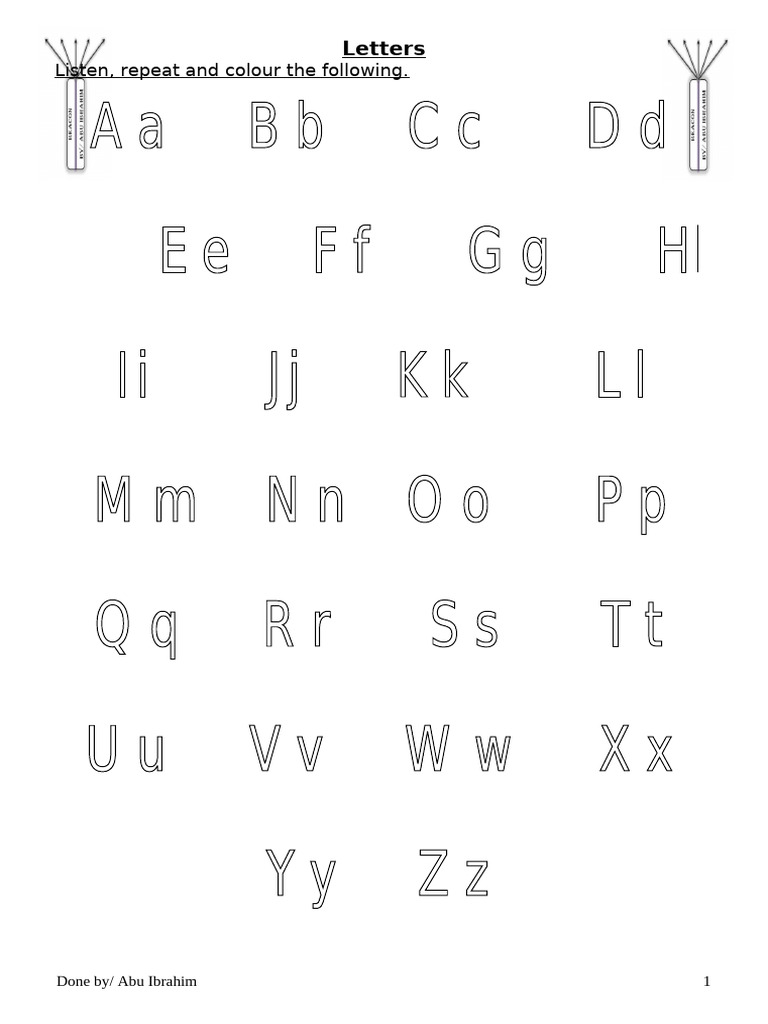 English Letters Worksheet | PDF