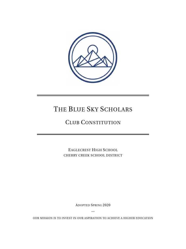 BSF Scholars Club Constitution EHS | PDF | Sat | Leadership
