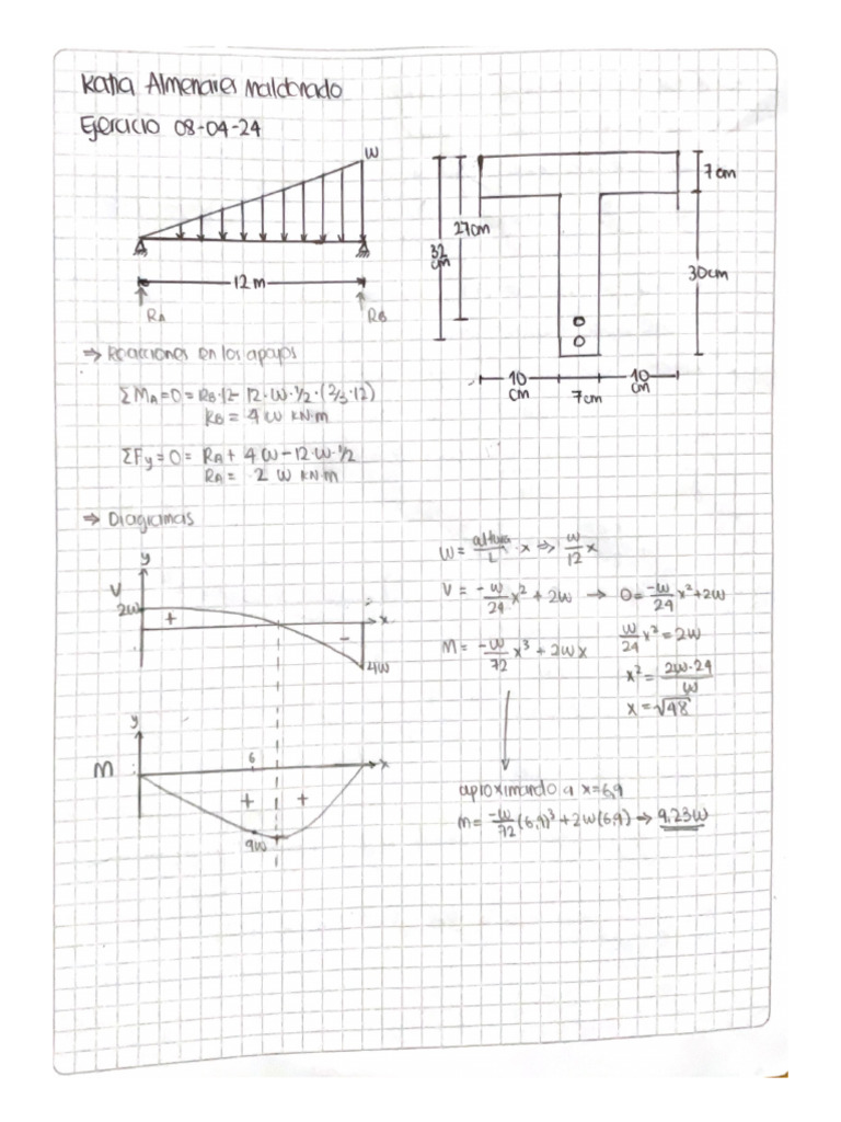 Ejercicio Resistencia de Materiales 2 | PDF