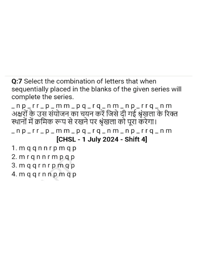 Series Reasoning Hard Question Collection | PDF
