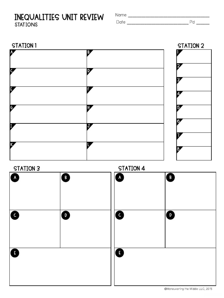 2.5 Inequalities Stations | PDF