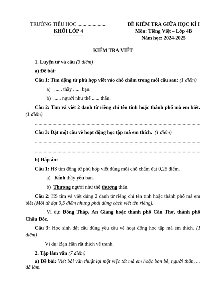 De kiem tra GHKI | PDF