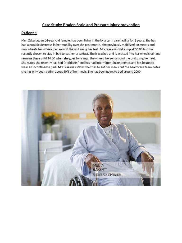 Case Study Braden Scale and Pressure Injury Prevention | PDF
