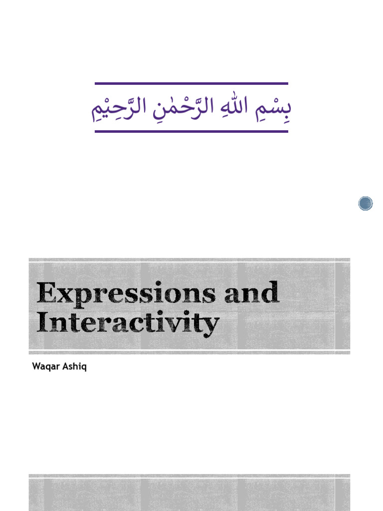 Chapter 3 Expressions and Interactivity | PDF | Input/Output | Software Engineering