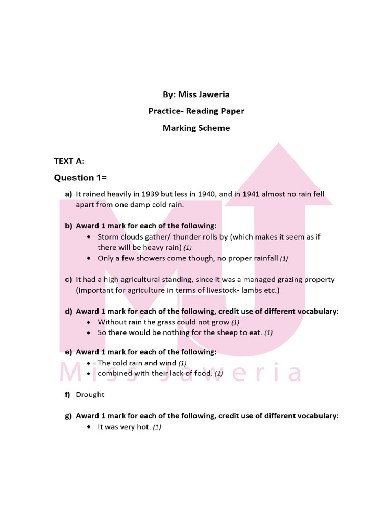 Example - Reading Paper (P1) - MS | PDF