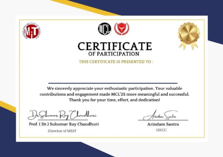 MCL 2025 Participation Certificate | PDF