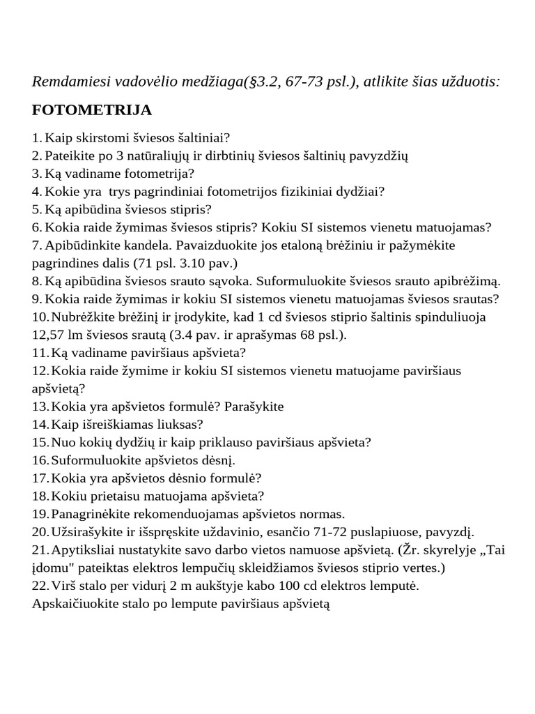 Fotometrija Vad | PDF