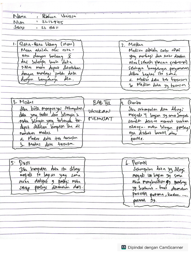 Mindmap 3 Statistik Rahma Vanessa Pdf