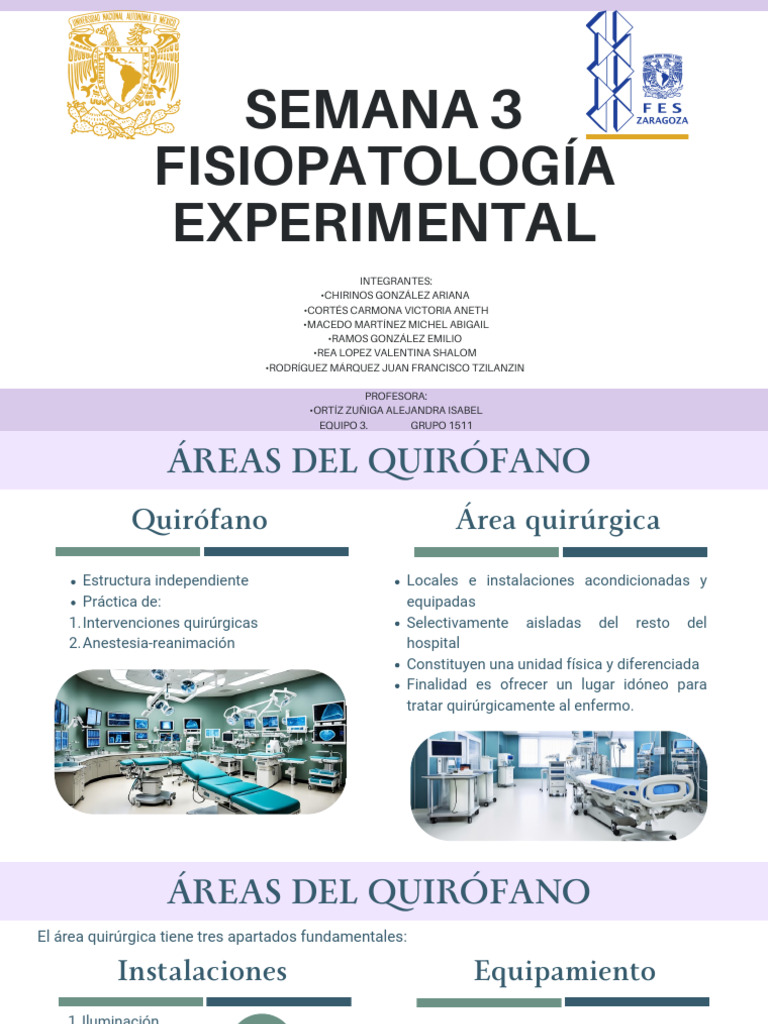 Estructura y áreas del quirófano | PDF | Esterilización (Microbiología ...