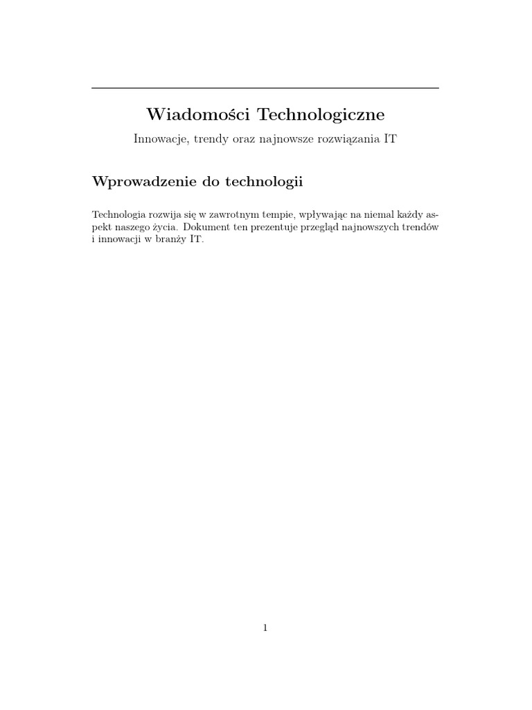 Technologia | PDF
