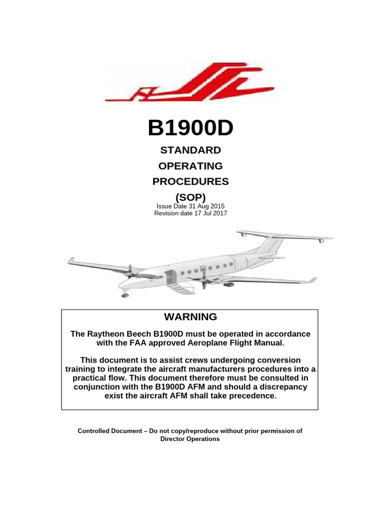 B1900D Standard Operating Procedures | PDF | Air Traffic Control | Aviation