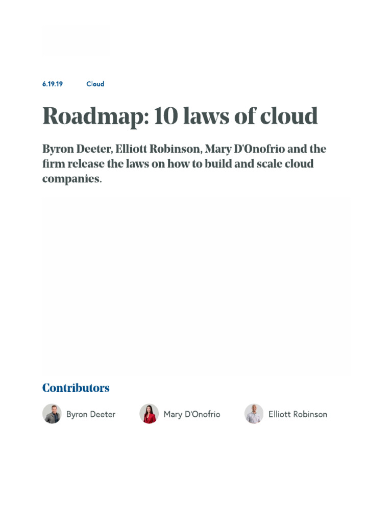 10 Laws of Cloud | PDF