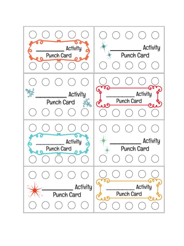 Punch Card Activity Overview | PDF