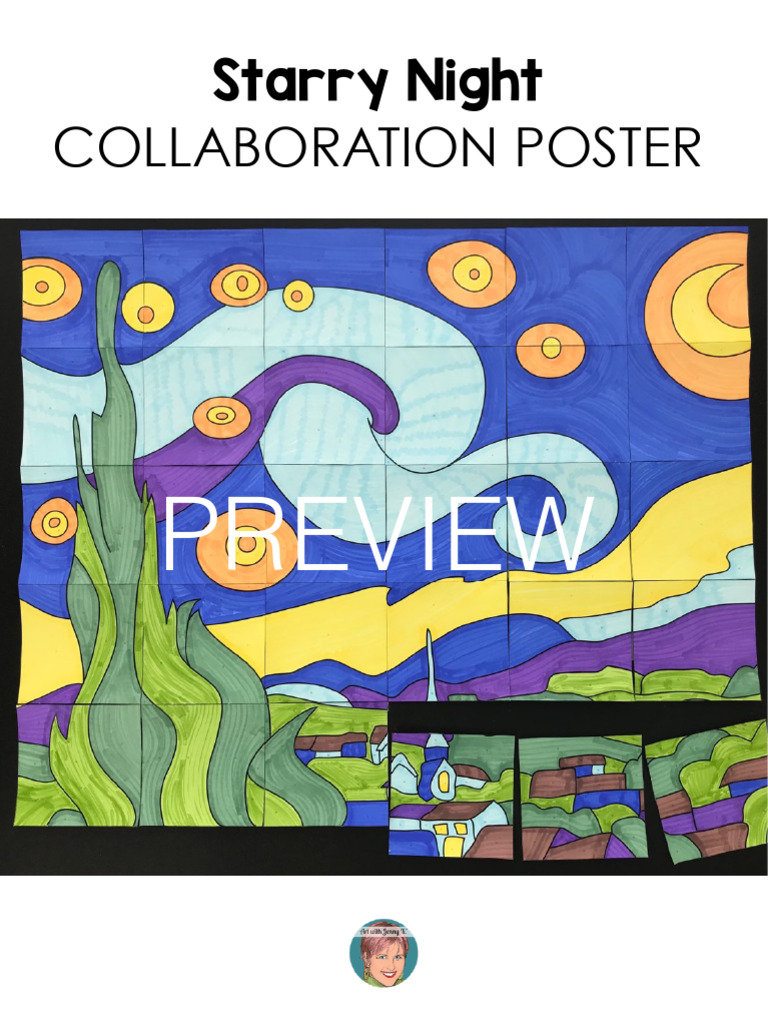 Starry Night Collaboration Poster | PDF | Copyright | Digital ...